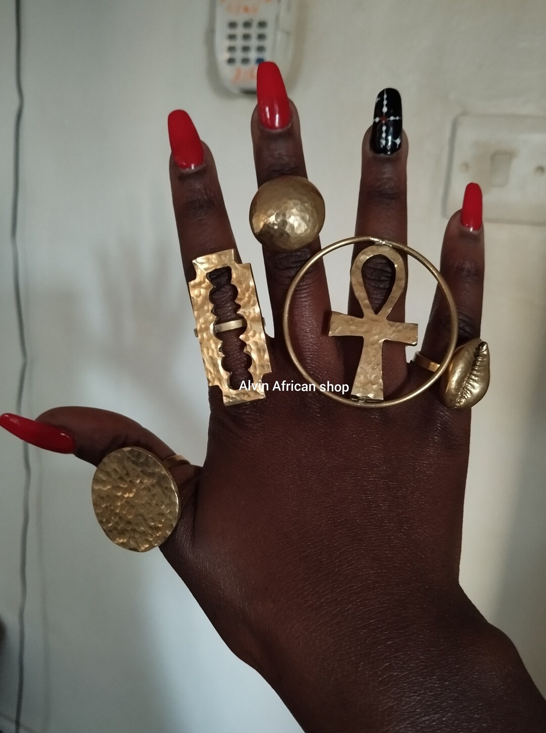 5 Brass Rings,wholesale Brass Rings,statement Rings,adjustable Brass ...