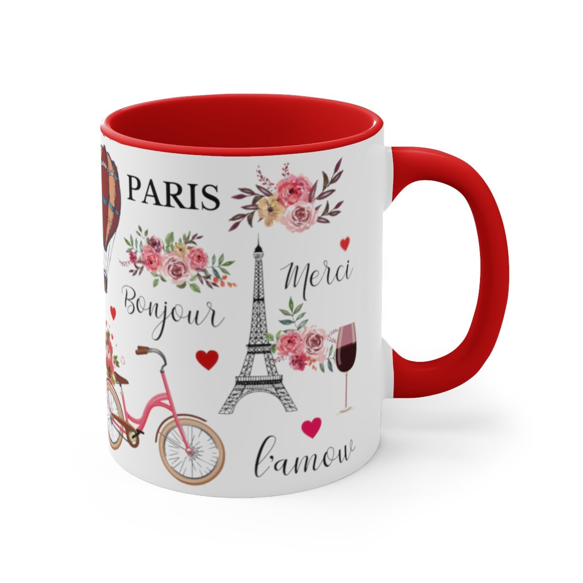 Two-tone Mug, Paris Mug, Merci Mug, Bonjour Mug, Eiffel Tower Mug ...