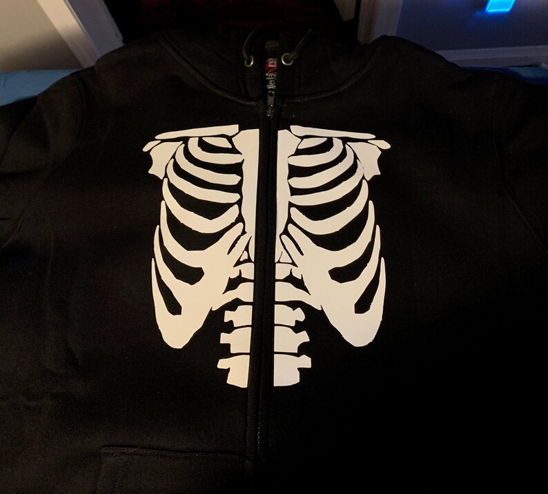Custom Skeleton Zip-up Hoodie - Etsy