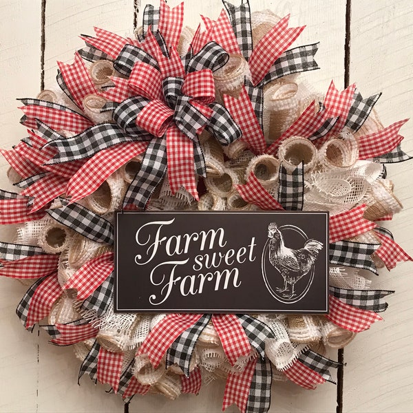 Farm House Wreath - Etsy