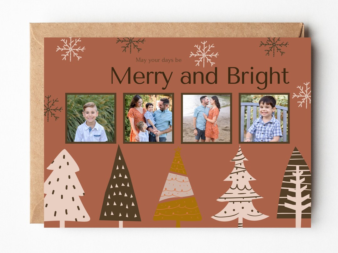 Editable Holiday Card | Customizable | Christmas Card | Minimalist ...