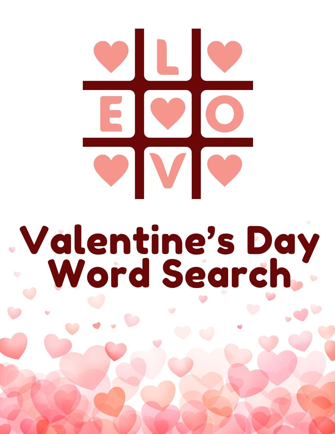 Valentine's Day Word Quest - Festive Word Search Puzzle With Answer Key ...