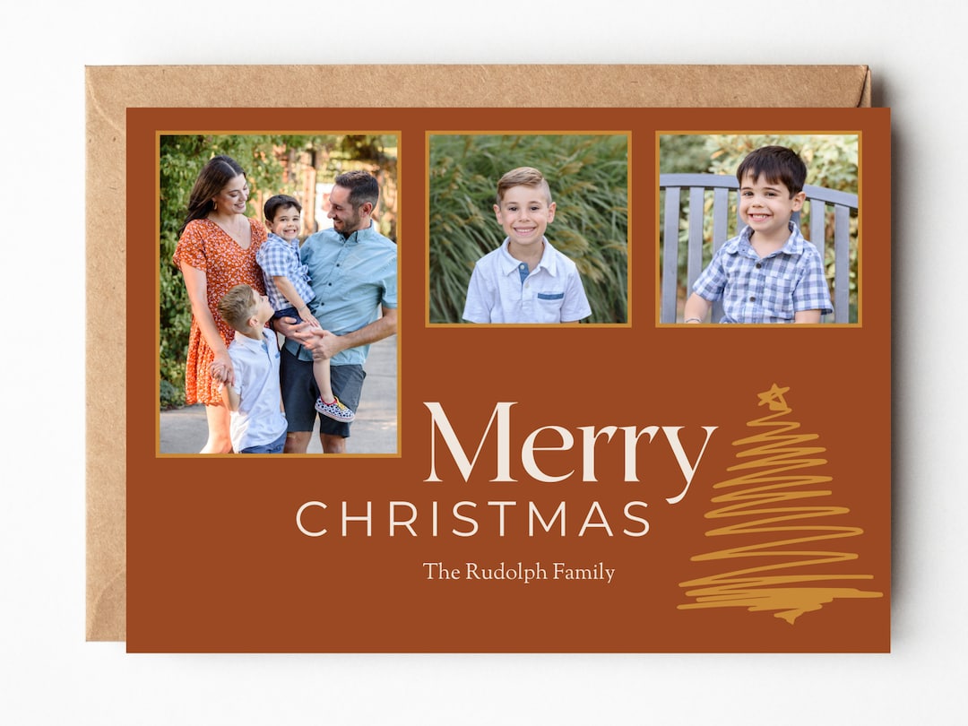 Editable Holiday Card | Customizable | Christmas Card | Minimalist ...