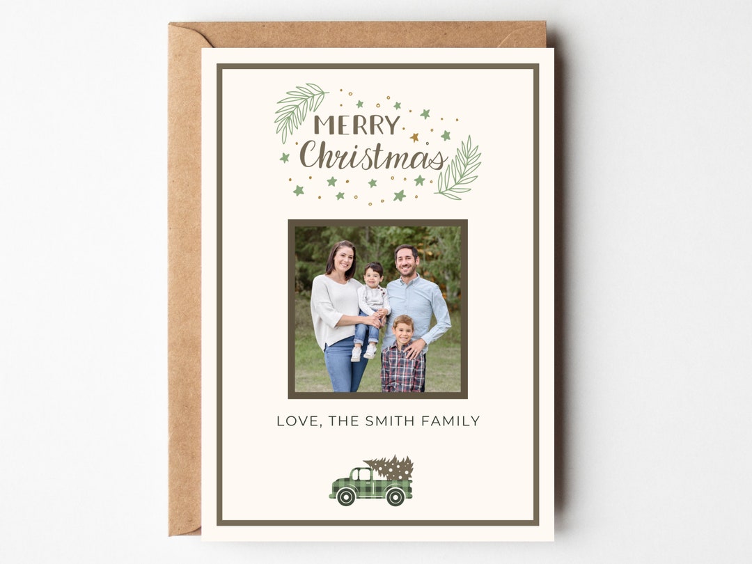 Editable Holiday Card | Customizable | Christmas Card | Minimalist ...