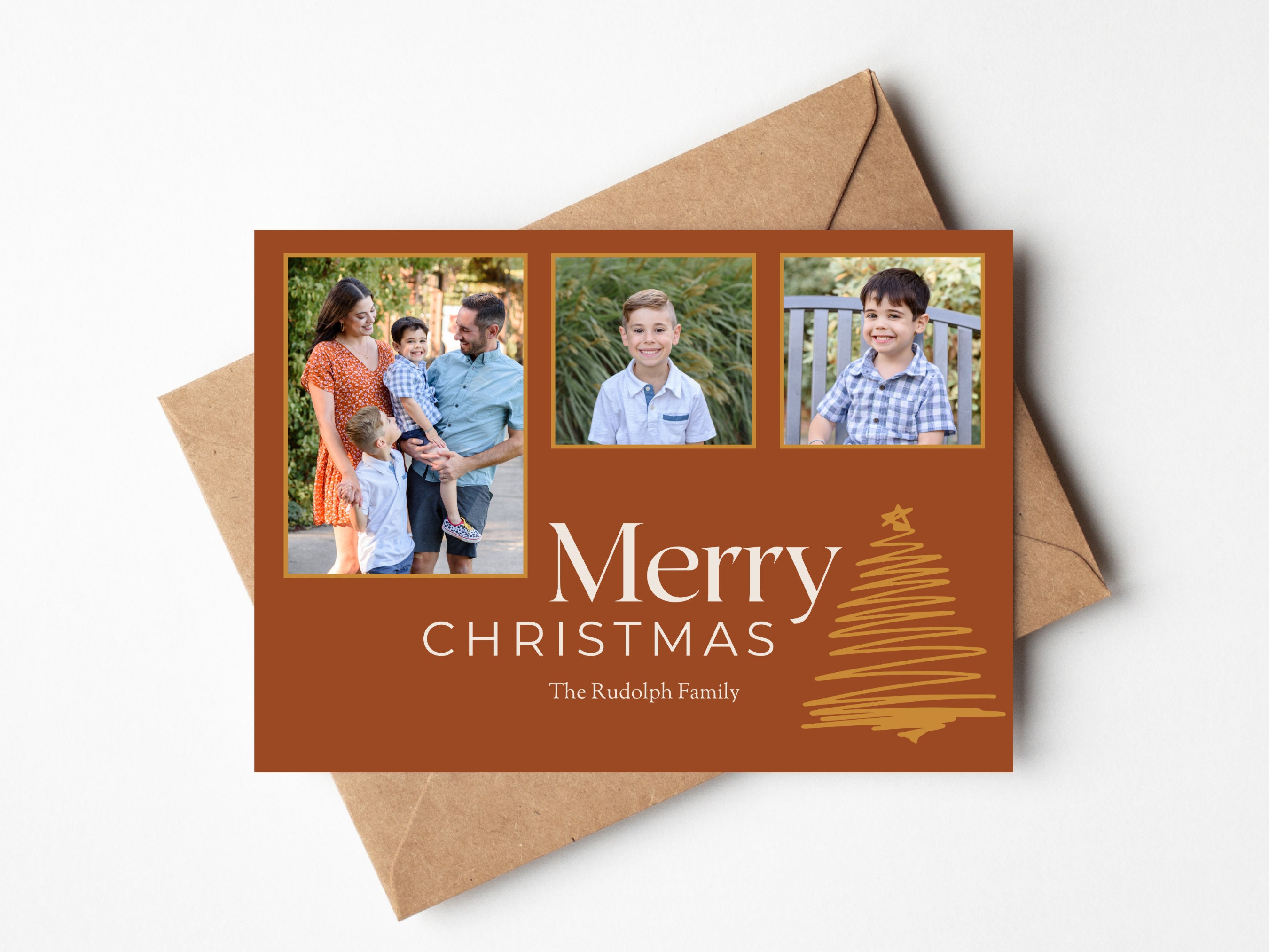 Editable Holiday Card | Customizable | Christmas Card | Minimalist ...