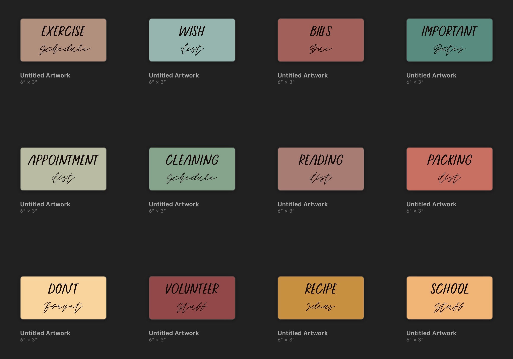 Vibrant Set of Colorful Google Keep Headers - Instant Download - Etsy