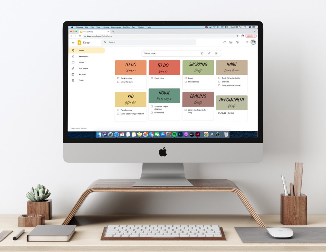 Vibrant Set of Colorful Google Keep Headers - Instant Download - Etsy