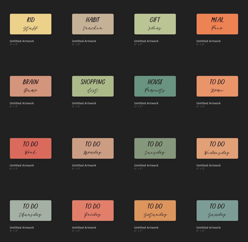Vibrant Set of Colorful Google Keep Headers Instant Download - Etsy
