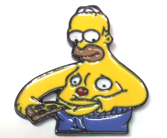 Homer Simpson pin badge | Etsy