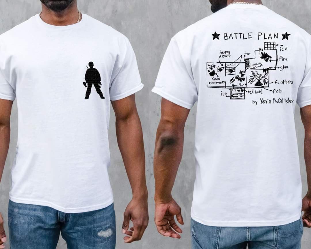 Home Alone Battle Plan Map Graphic Shirt - Etsy