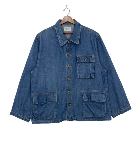 Vintage Amish Farm Sport Jacket Denim Workwear Amish Farm - Etsy