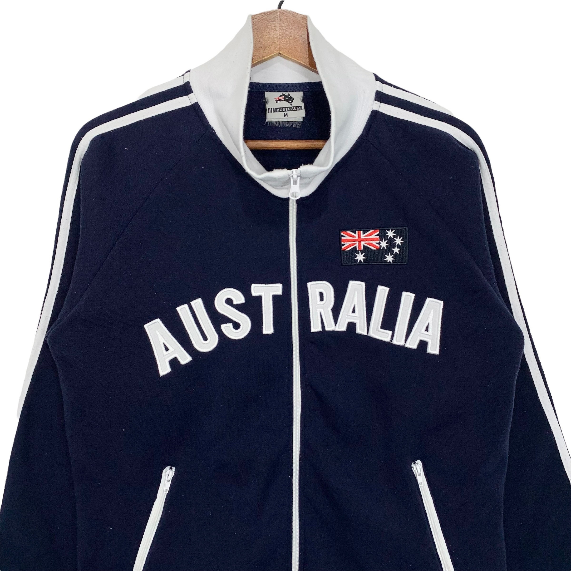 Vintage Australia Jacket up Zip Embroidery Spellout Australia City ...