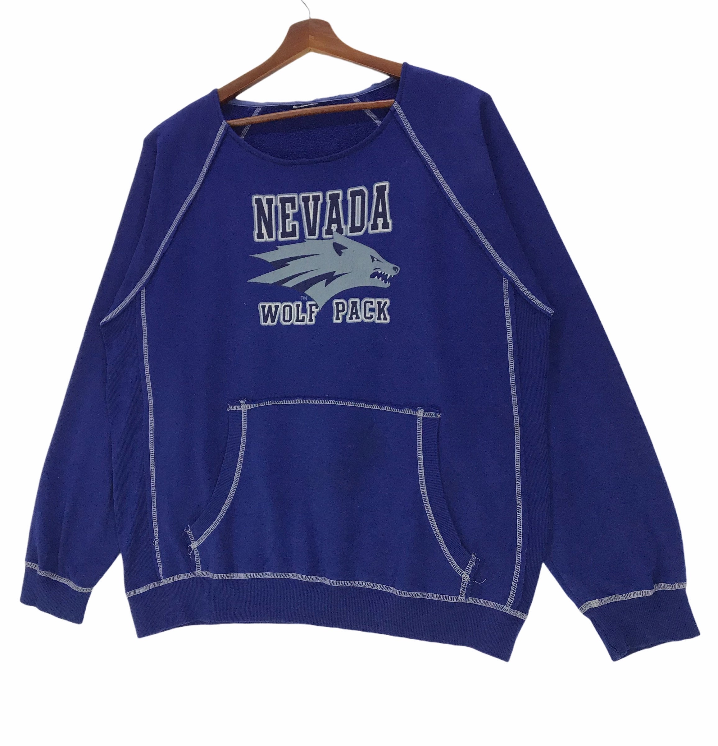 Vintage Nevada Wolf Pack Football Sweatshirt University of Nevada (NCAA ...
