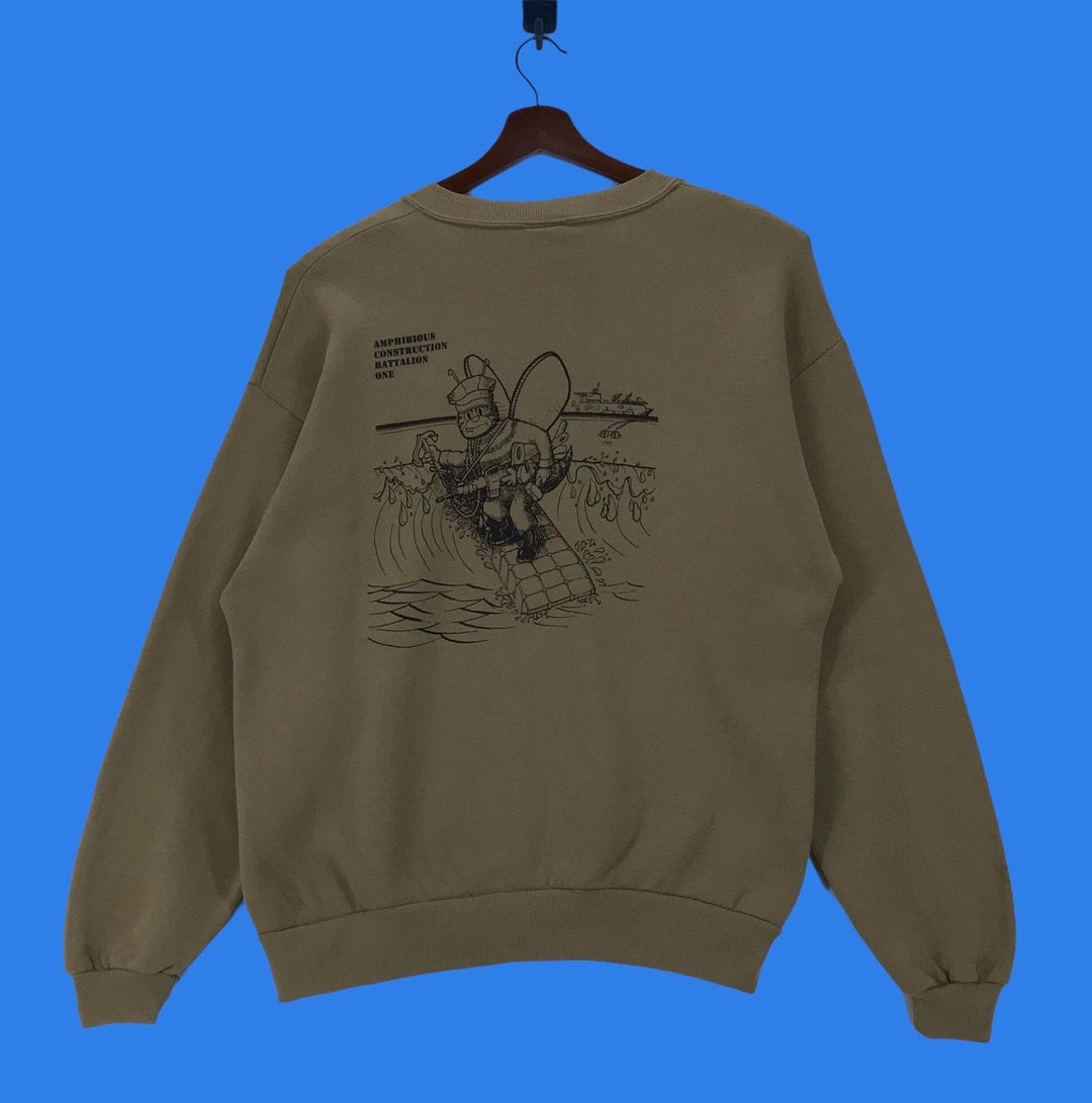 Vintage 90s USN ACB1 Sweatshirt: Amphibious Construction Battalion - Etsy