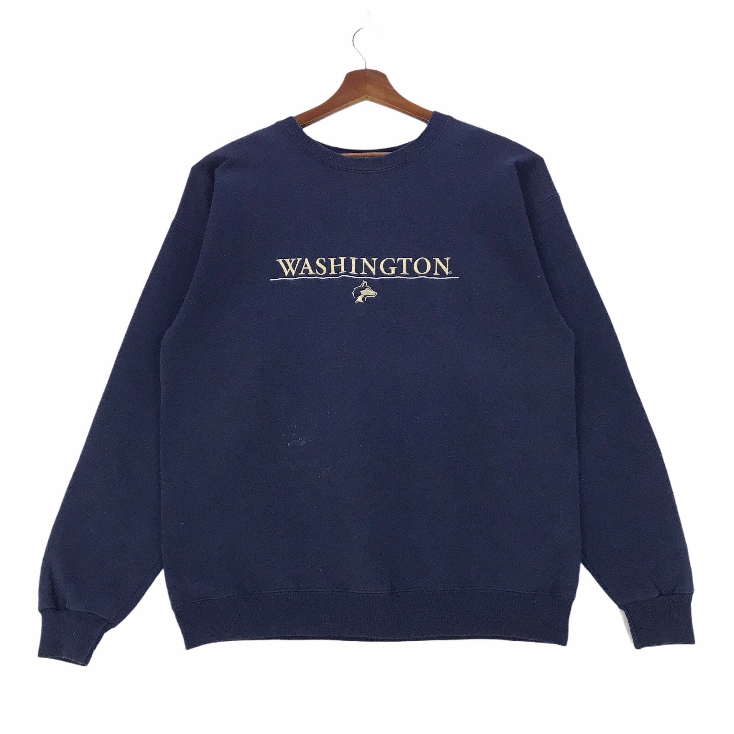 Vintage 90s Washington Huskies Football Team Sweatshirt | Etsy