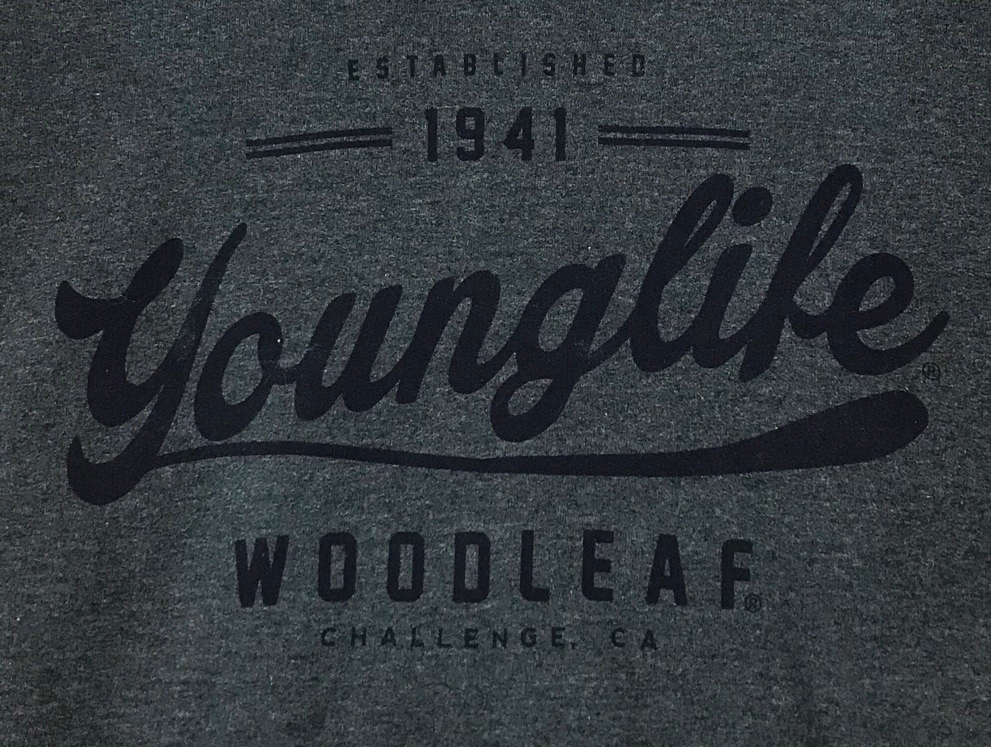 Vintage Woodleaf A Young Life Camp Sweatshirt Spellout Young Life Camp ...