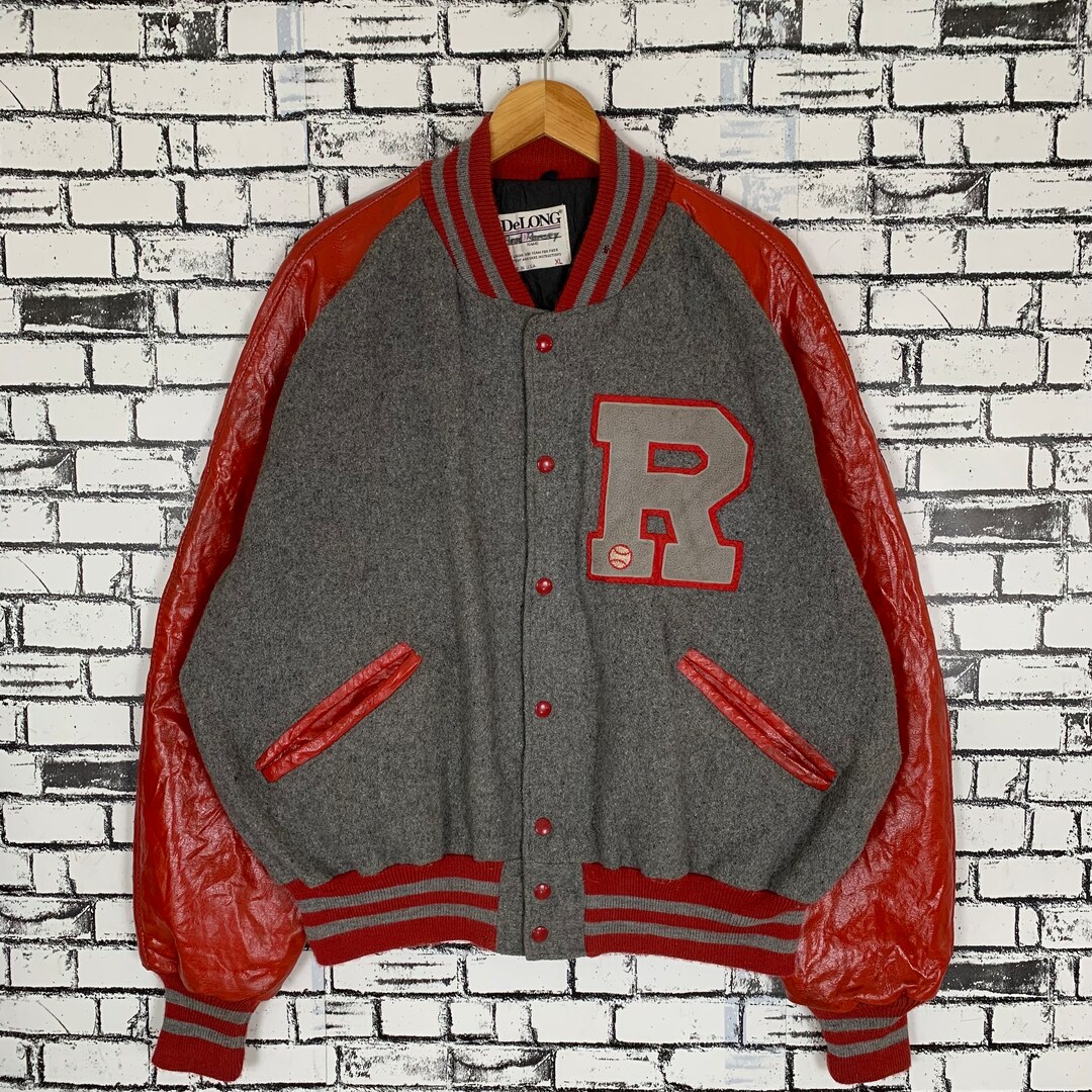 Vintage Delong Varsity Jacket Leather - Etsy