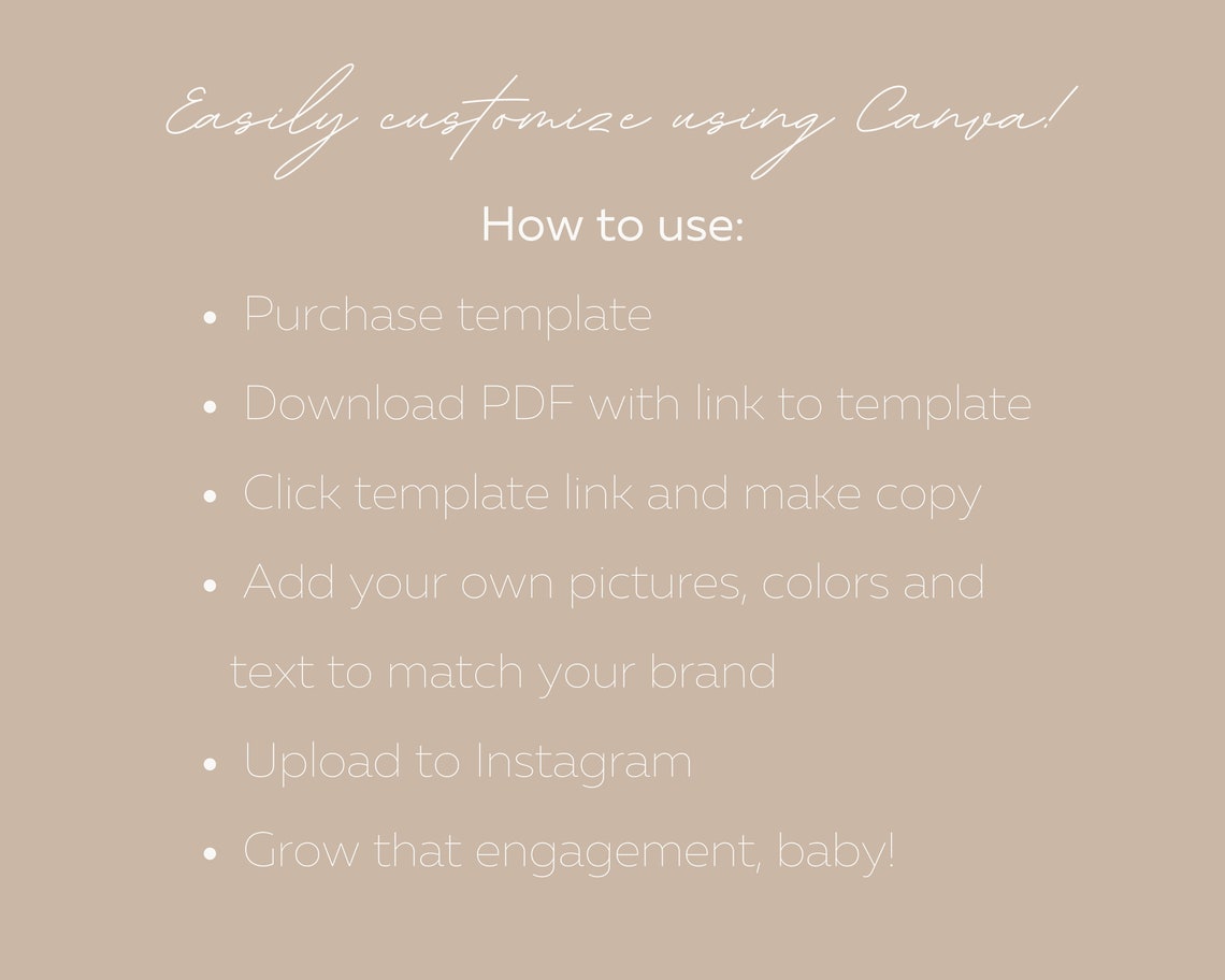 Instagram Post Template for Boosting Engagement Canva | Etsy