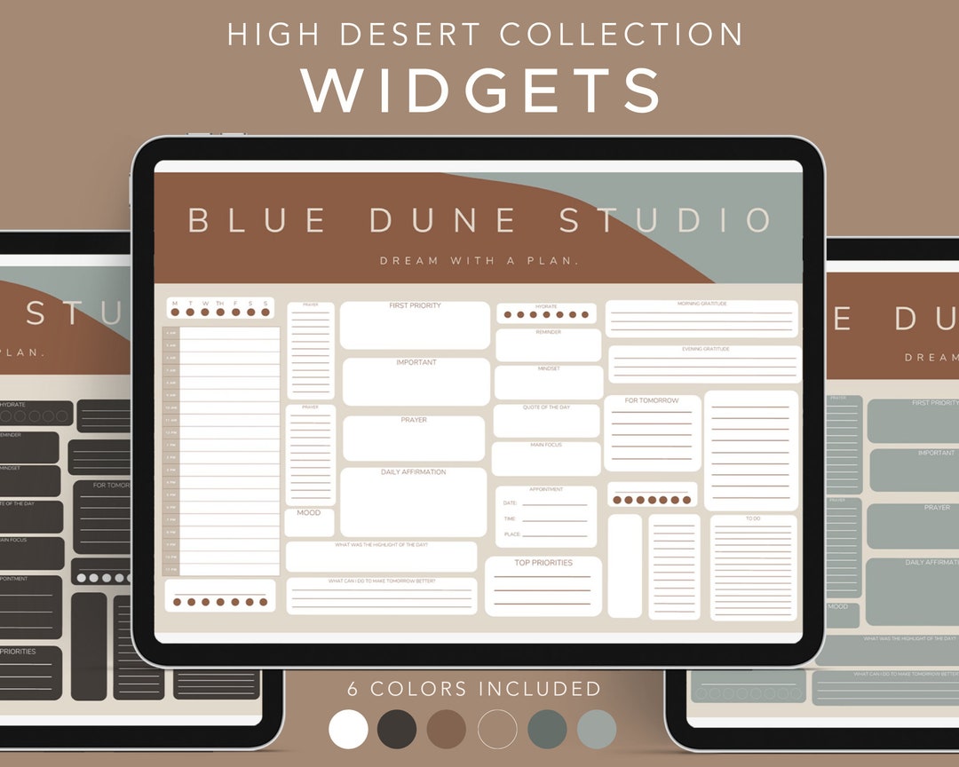Boho Digital Planning Widgets: High Desert Collection (pngs, Goodnotes ...