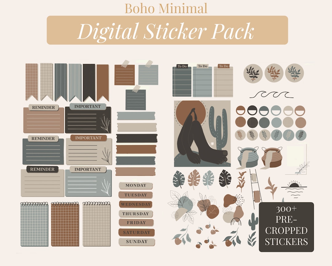 Digital Stickers | Boho Stickers | iPad Planner | Digital Planner ...