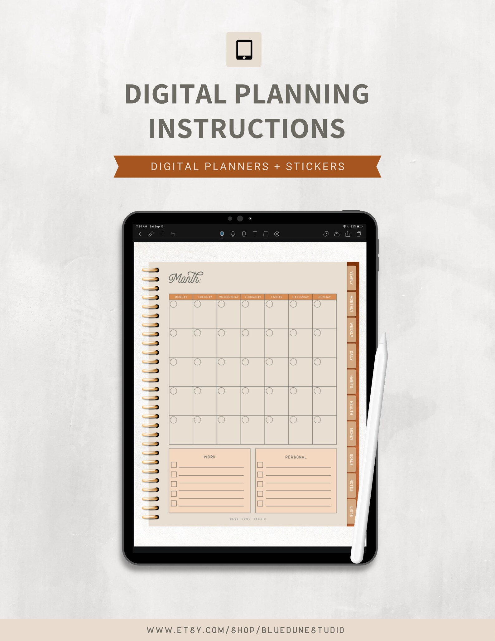 Life Digital Planner Boho Sunshine Digital Planner - Etsy