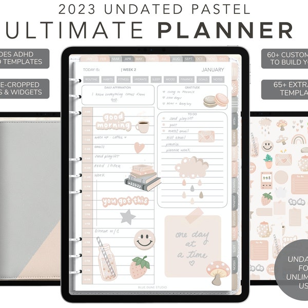 Undated Digital Planner Portrait - Etsy