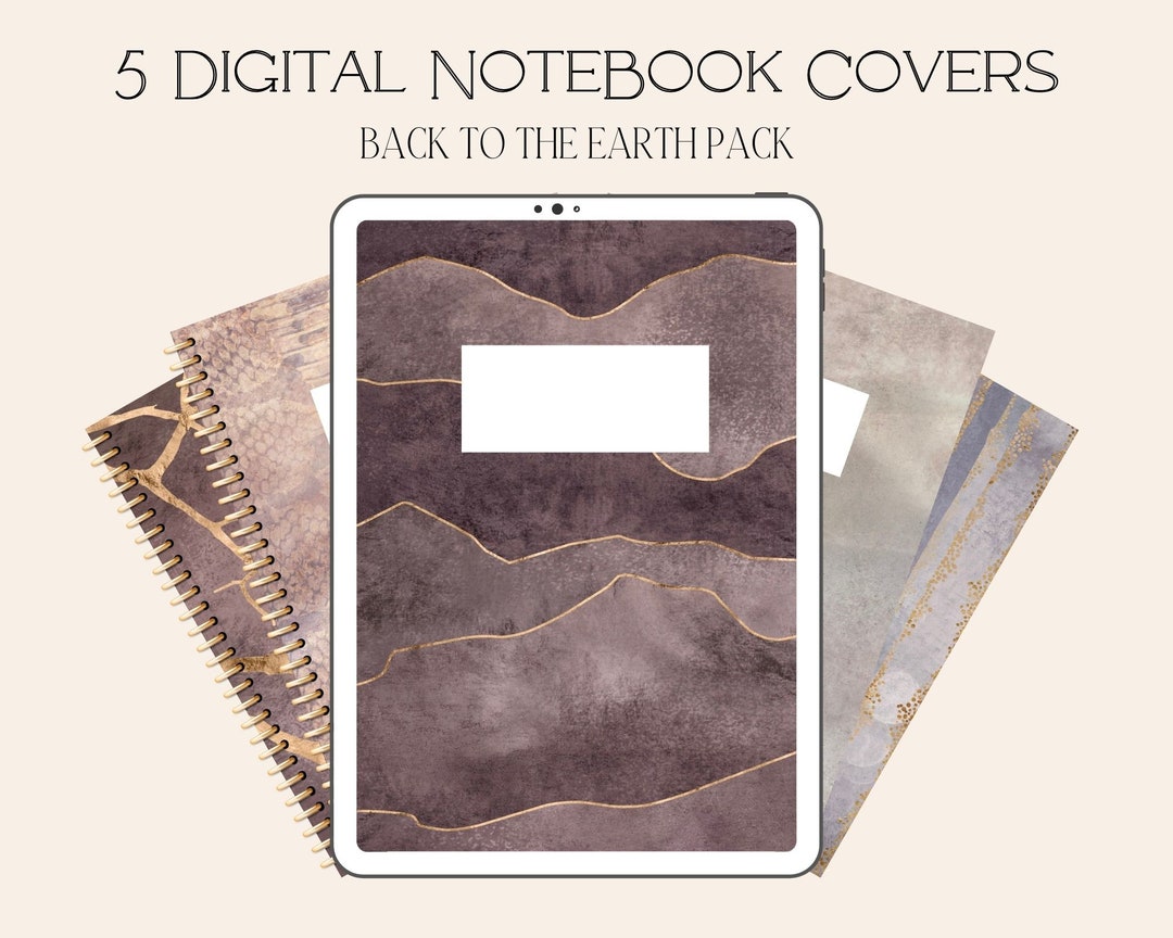 5 Digital Notebook Covers | Digital Planner Goodnotes Cover, Digital ...