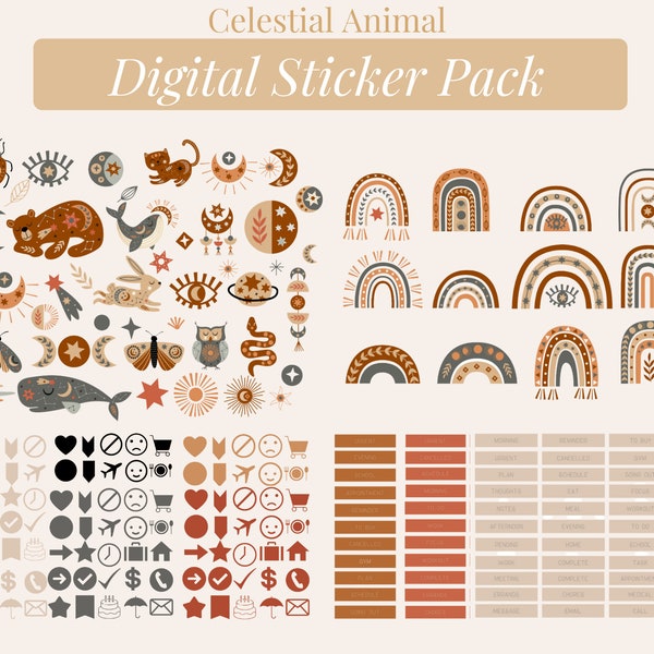 Boho Stickers - Etsy