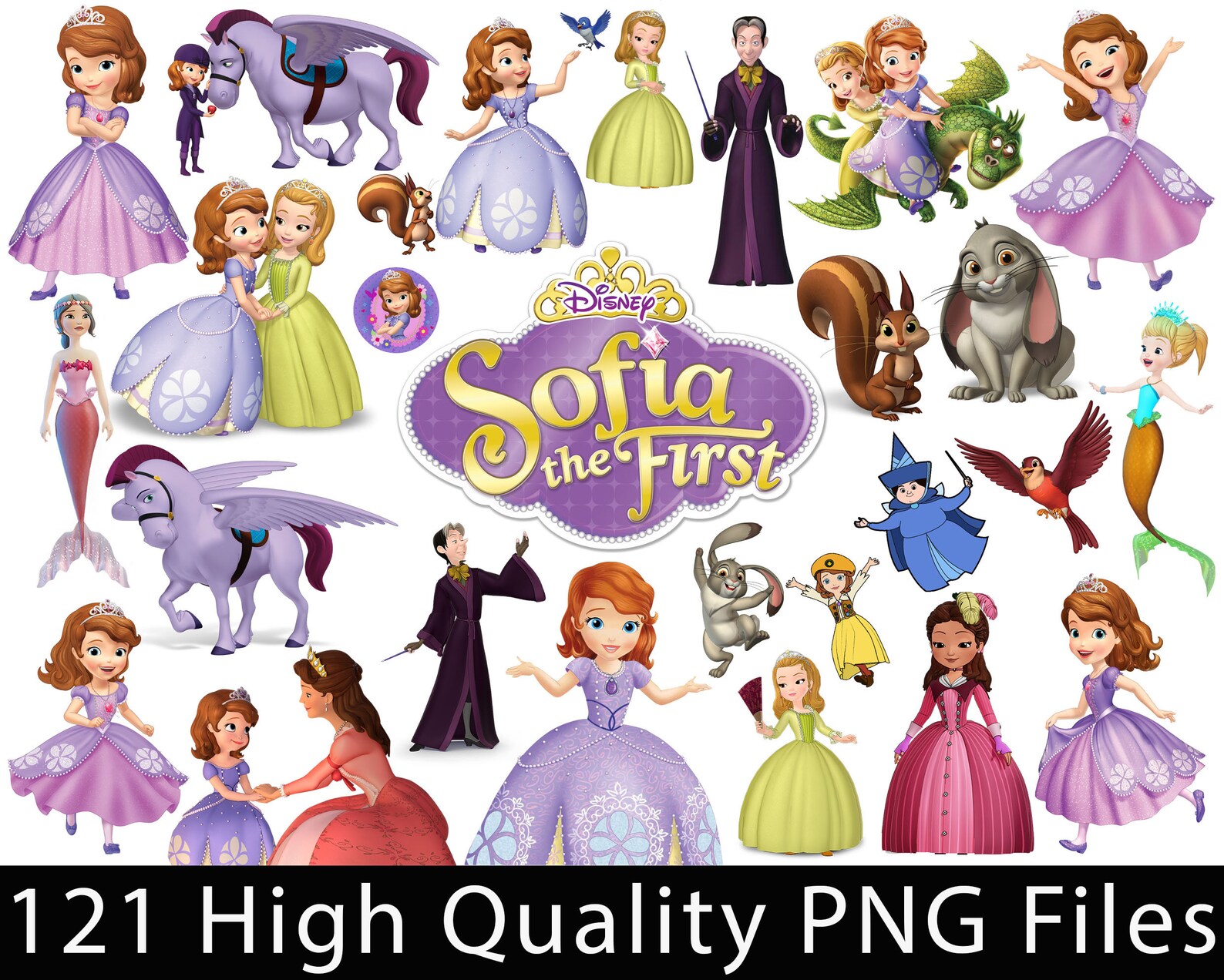 121 Sofia the First Clipart PNG Images Digital Clip Art | Etsy