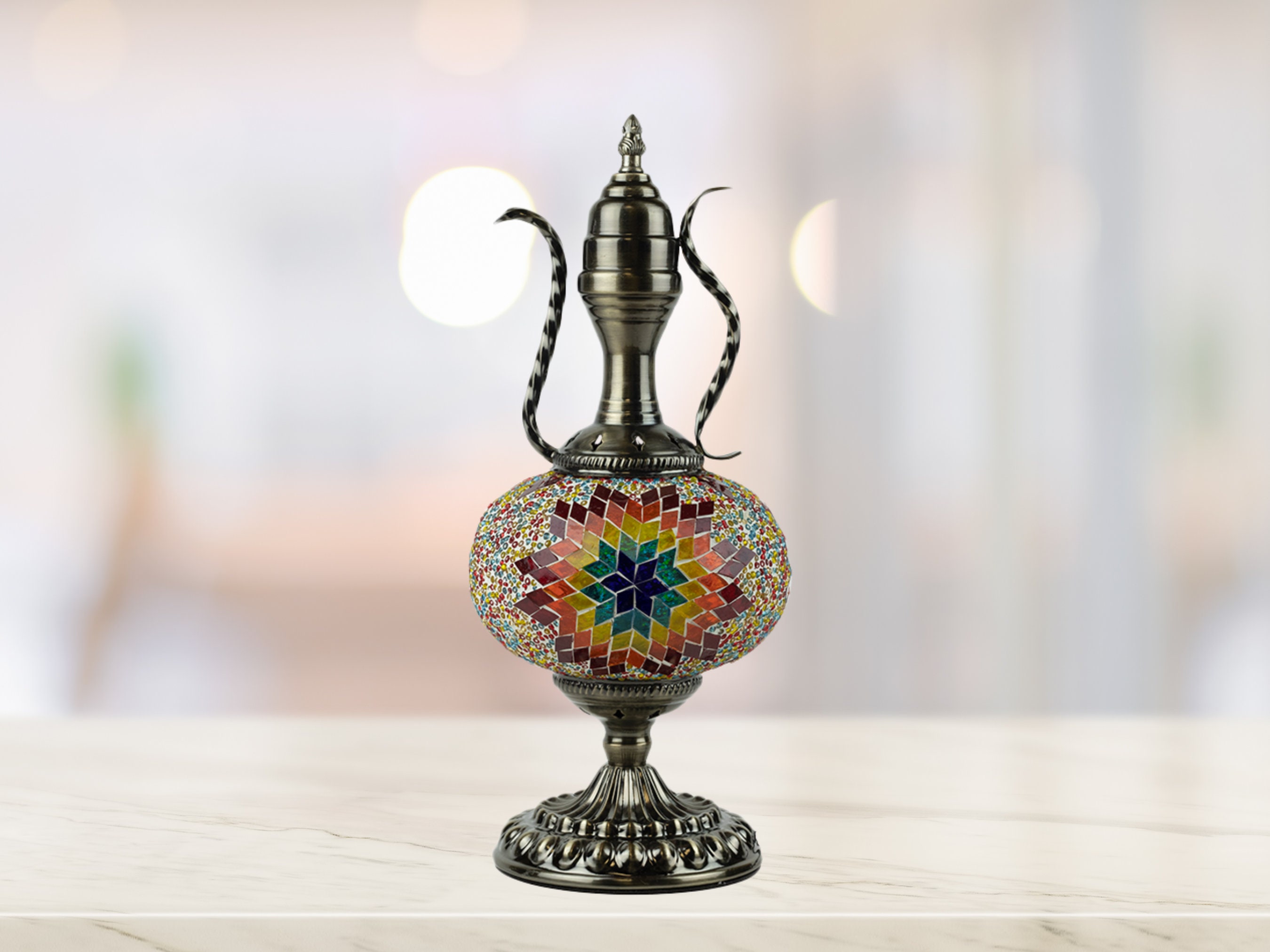 Turkish Mosaic Lamp Big Hookah Style - Etsy