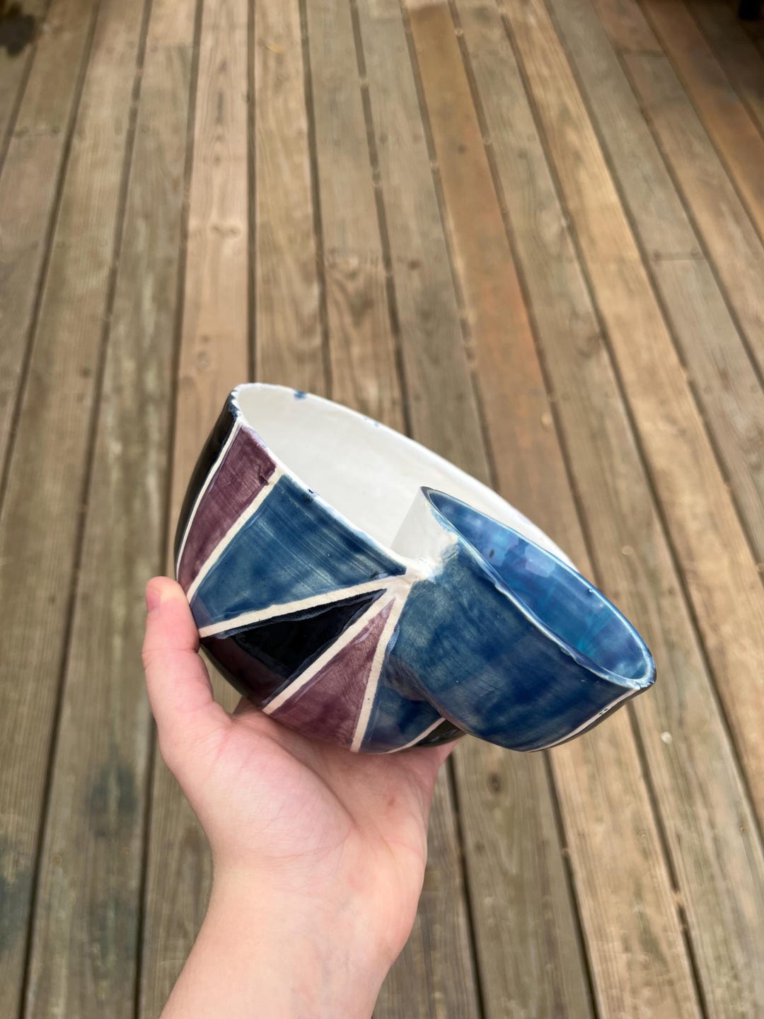 Extra-large Purple and Blue Chip and Dip Bowl - Etsy