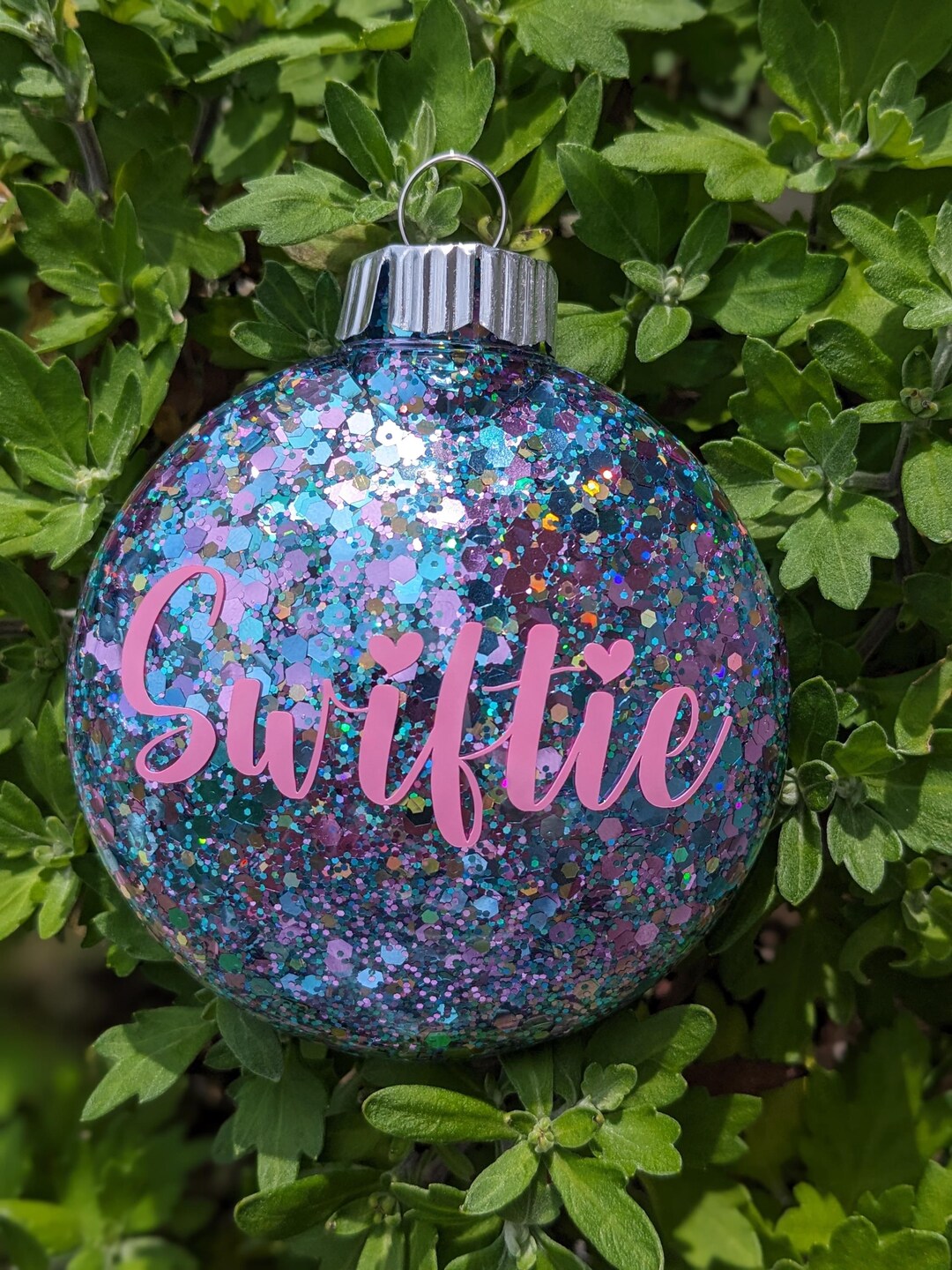 Taylor Swift Inspired Ornament swiftie Glitter Ornament chunky Glitter ...