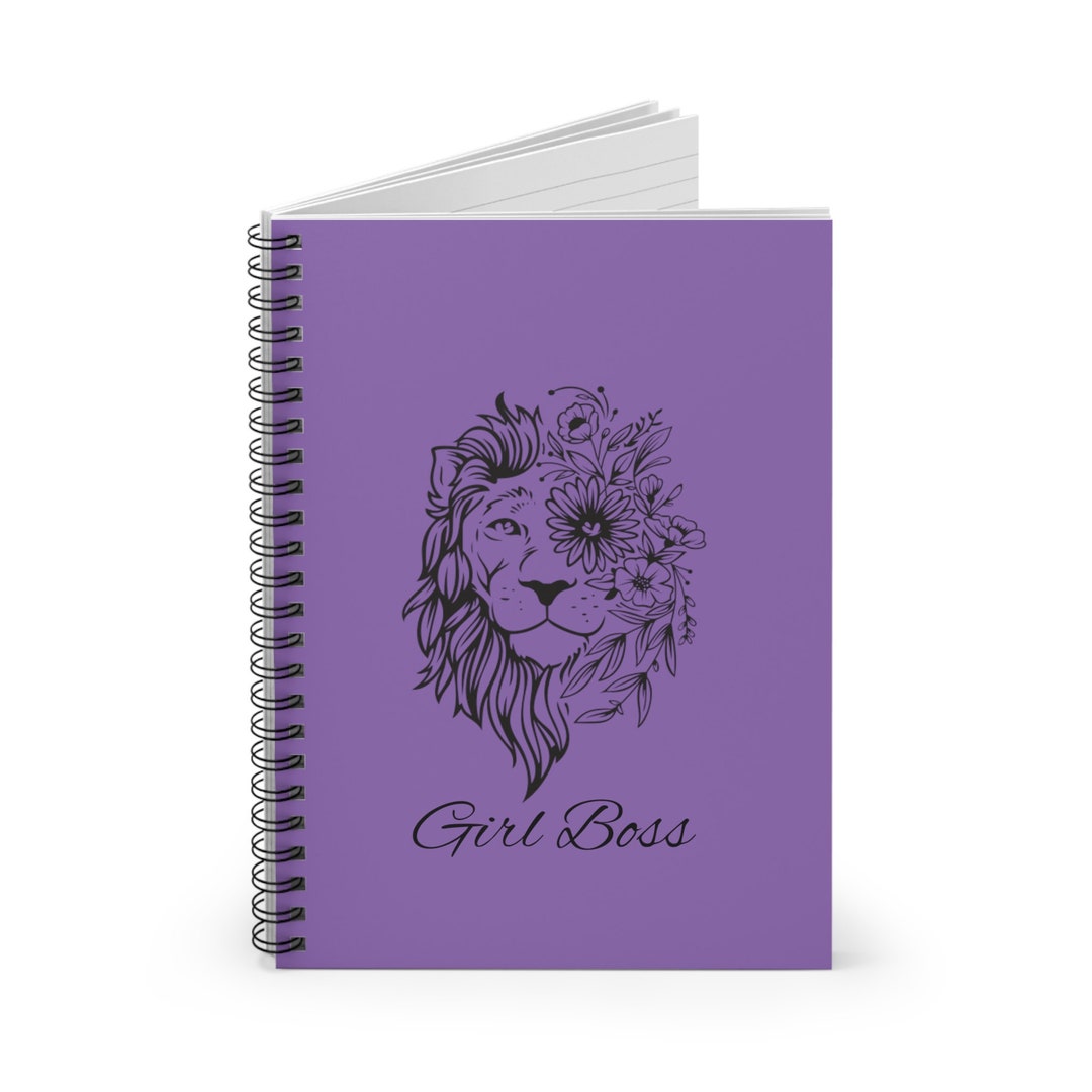 Girl Boss - Lioness - Spiral Notebook - Ruled Line - Etsy
