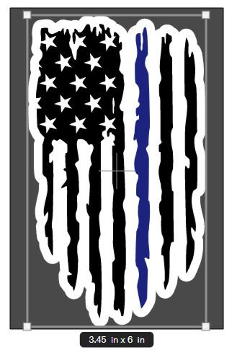 Distressed American Flag Thin Blue Line Decal Thin Blue Line Decal for ...