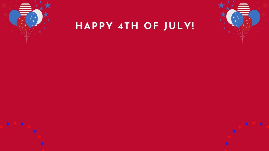 4th of July Zoom Background Template Digital Template - Etsy