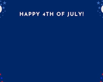 4th of July Zoom Background Template Digital Template PDF - Etsy