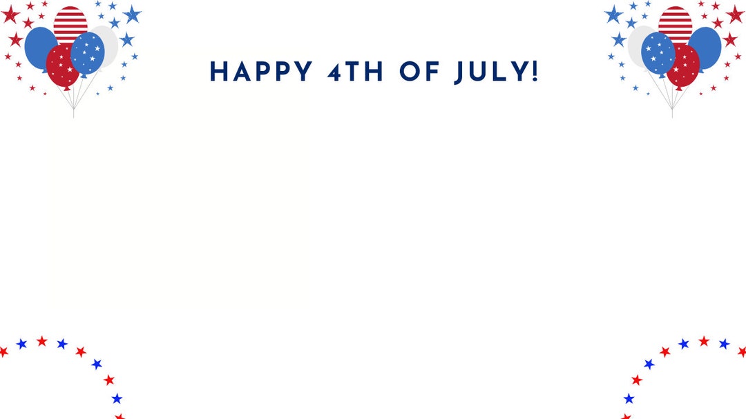 4th of July Zoom Background Template Digital Template Canva Template ...