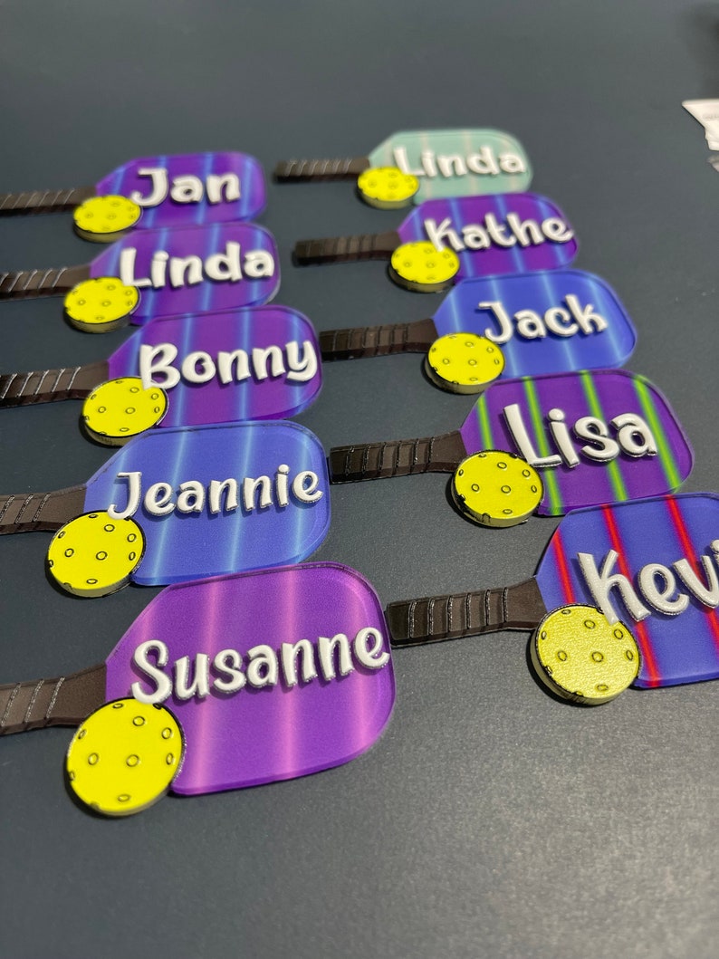 Deluxe Custom Pickleball Name Badge 3.1 X 1.7 Magnetic Backing - Etsy