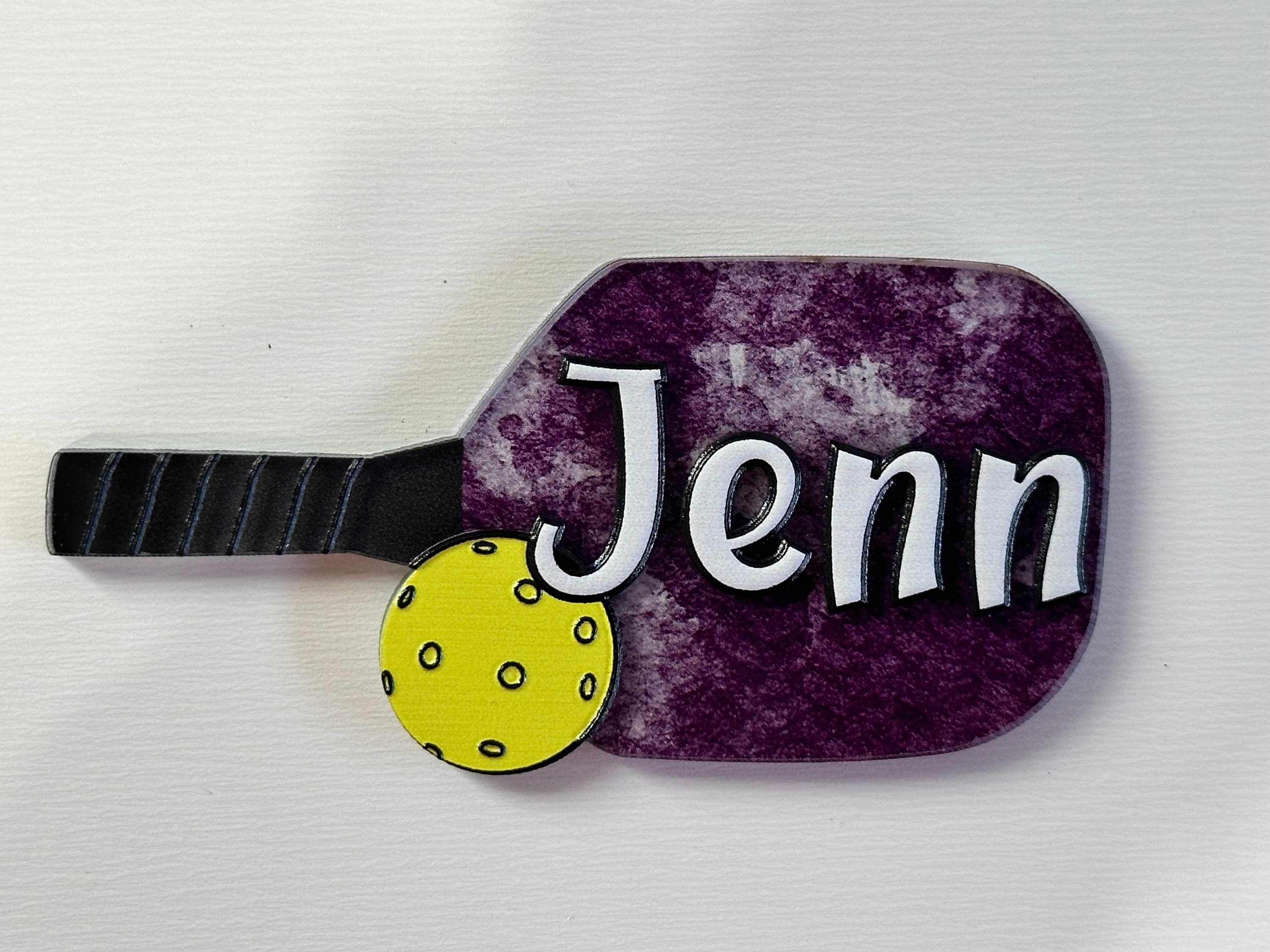 Deluxe Custom Pickleball Name Badge 3.1 X 1.7" Magnetic Backing - Etsy