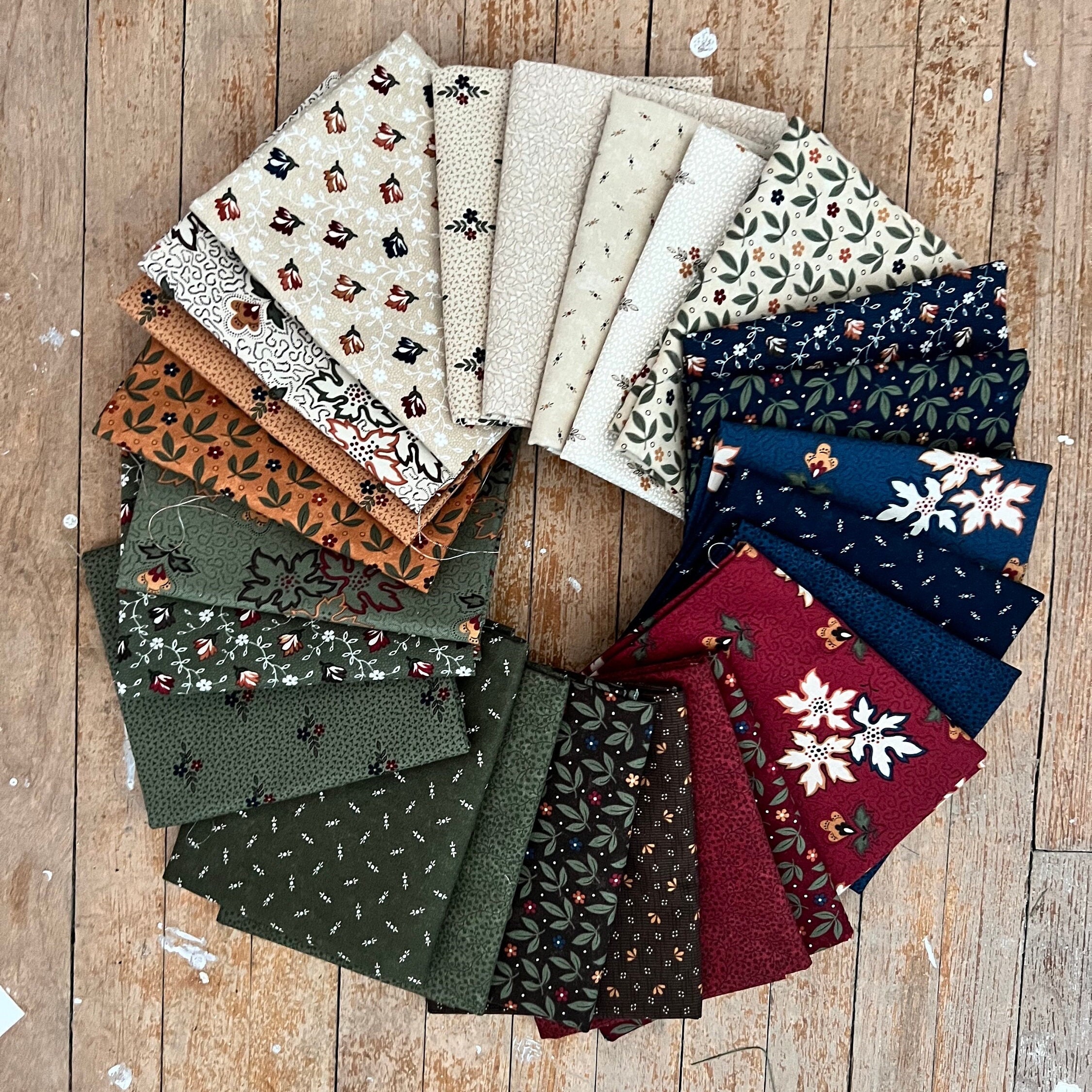 Fluttering Leaves Fat Quarter Bundle by Kansas Troubles 24 Fat Quarter ...