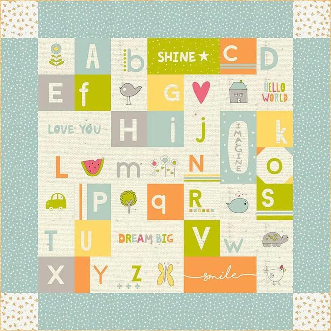 Baby Quilt Kit, Alphabet Soup Quilt Kit, Sweetwater Fabric, Shine Quilt ...