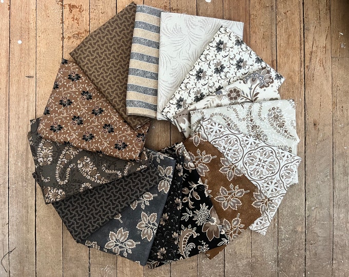 Paper Petals Fat Quarter Bundle, 14 Fat Quarters, Nancy Rink for Marcus ...