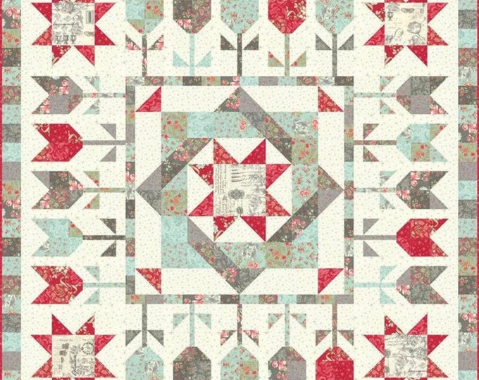 Fox Quilt Kit, Cinnamon and Cream Francesca Quilt Kit, Foxes Quilt ...