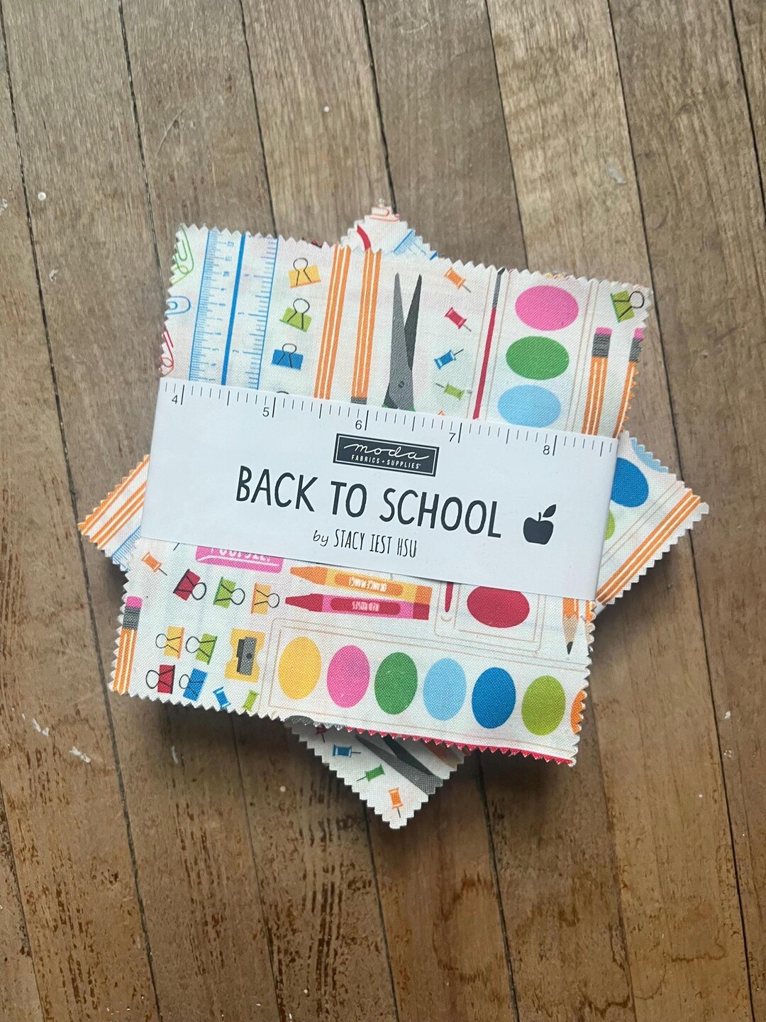 Back to School Charm Pack, Stacey Iest Hsu, School Fabric, Charm Squares, 5" Squares, Quilt ...