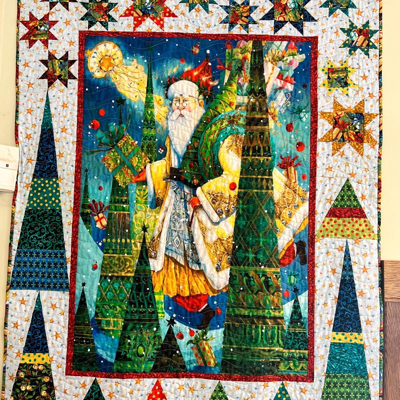 Santa Quilt Pattern - Etsy