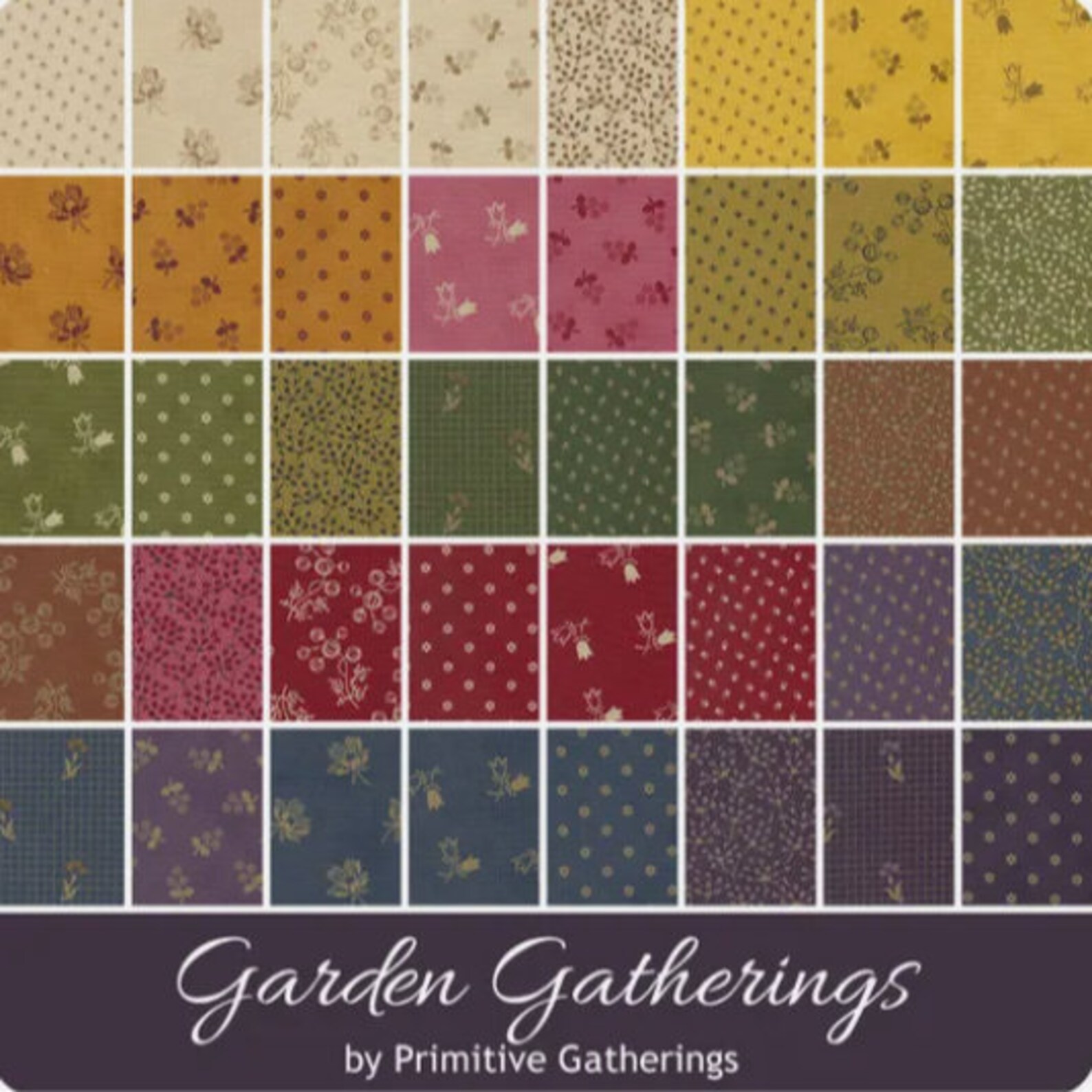 Garden Gatherings Layer Cake, Primitive Gatherings Fabric, 10 Inch ...