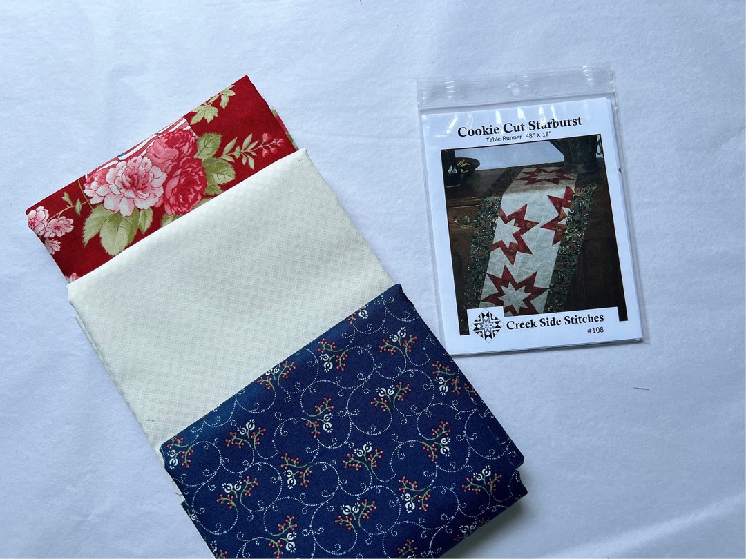 Cookie Cutter Starburst Table Runner Kit, Pattiotic Table Runner, Red ...