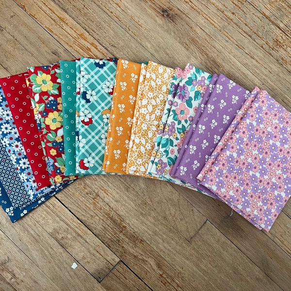 Vintage Calico Fat Quarter Bundle - Etsy