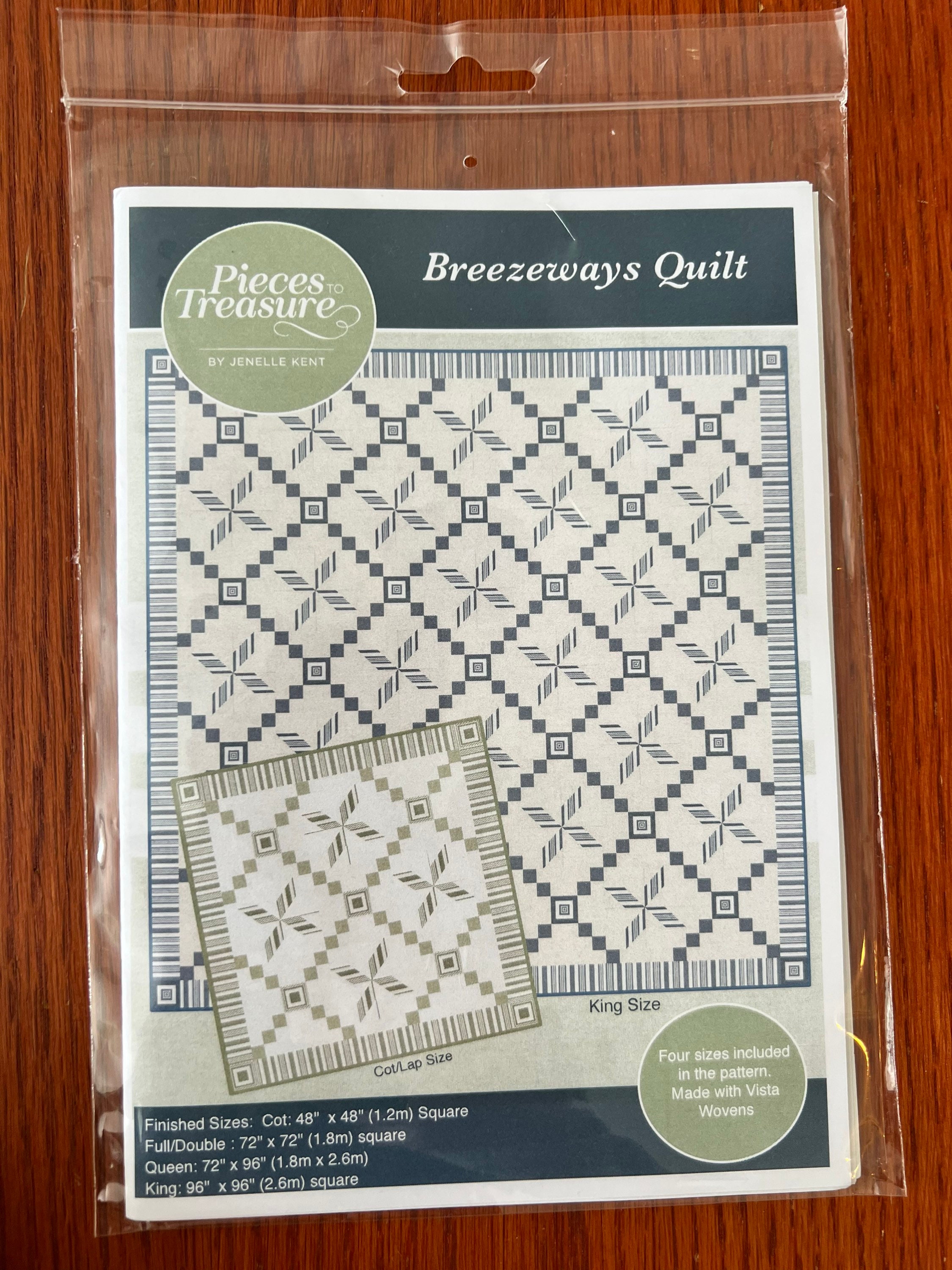 Breezeways Quilt PATTERN by Jenelle Kent for Pieces to Treasure, Cot to ...