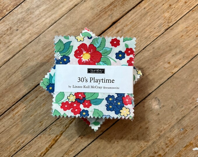 30s Playtime MINI Charm Pack, 2.5" Fabric Squares, 1930s Reproduction ...
